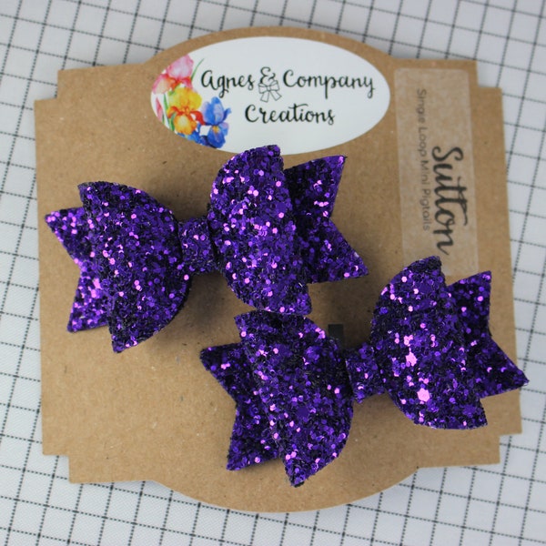 Purple Hair Bow - Etsy