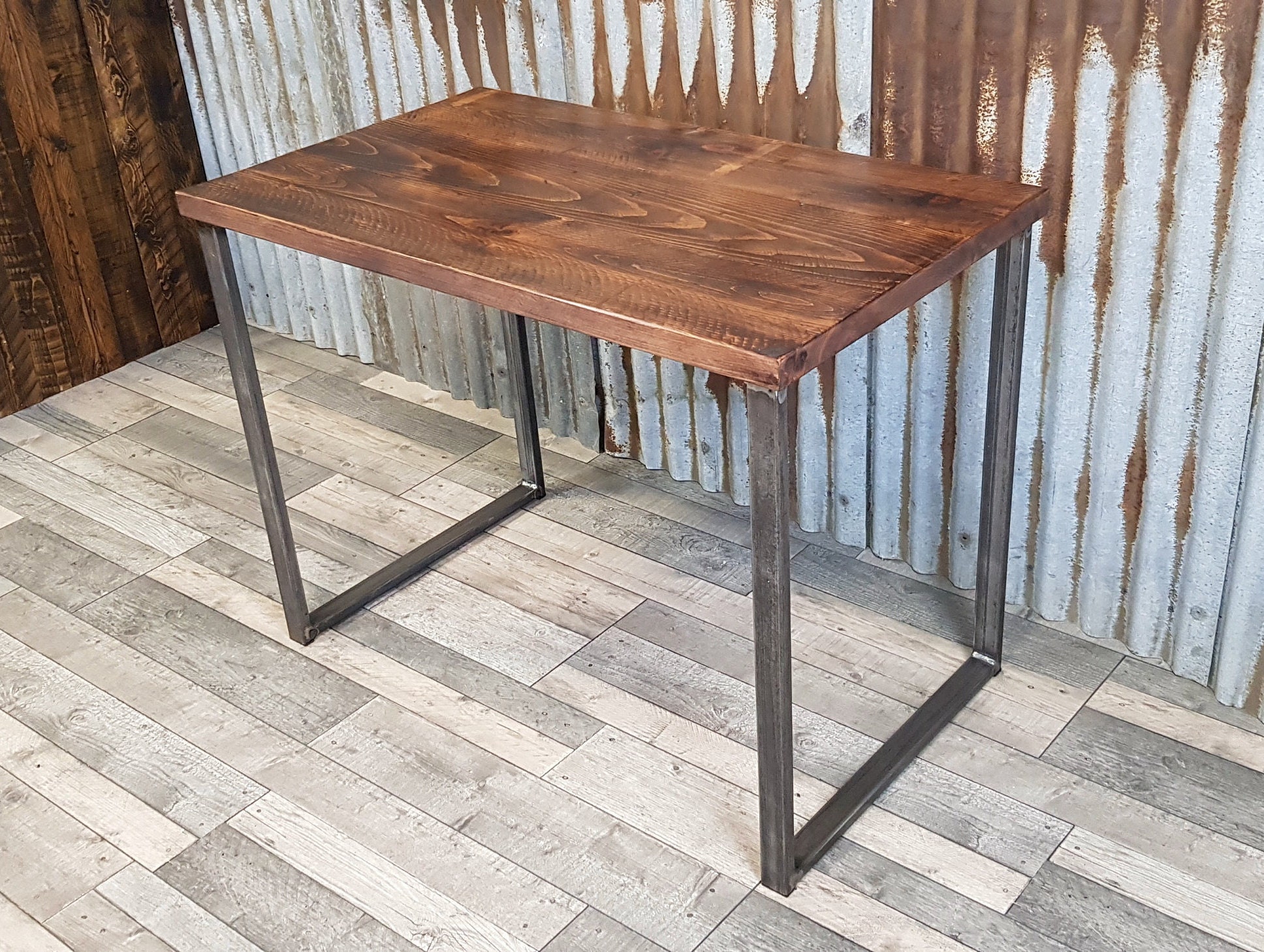 Industrial Rustic Desk Compact Desk for Home Office Budget - Etsy UK