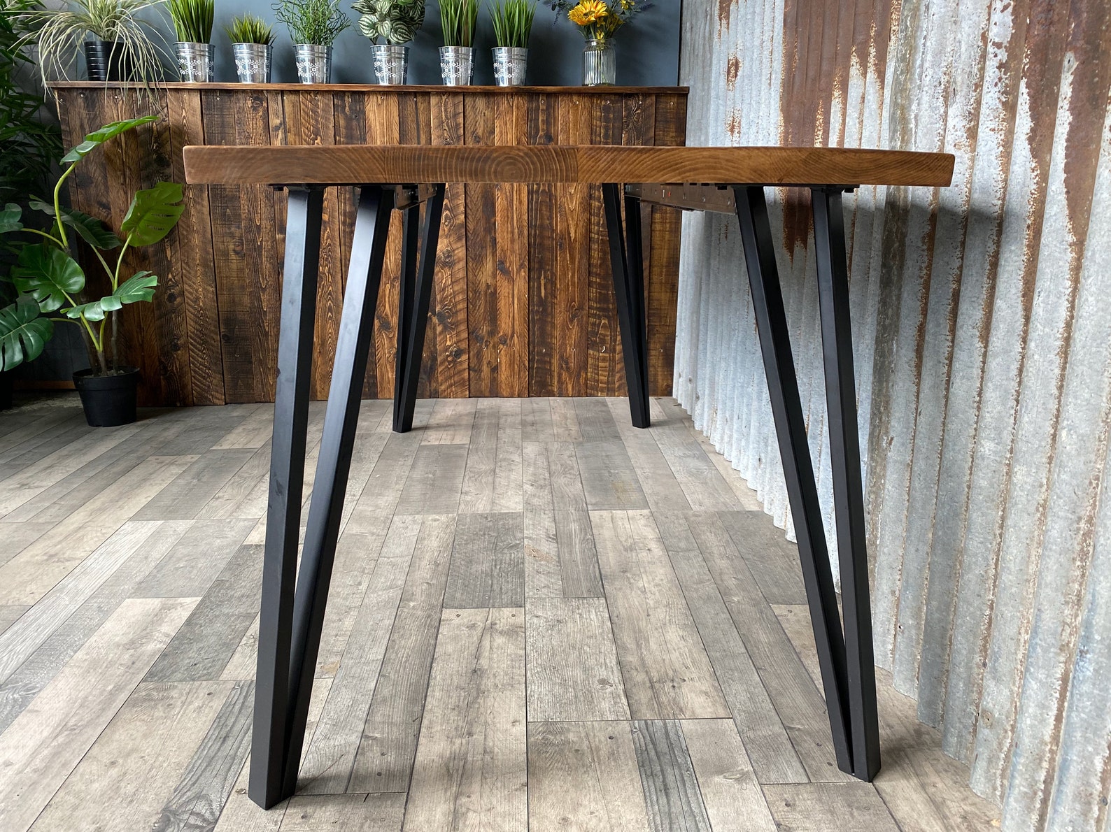 Extending Dining Table With Steel Legs Modern-industrial - Etsy UK