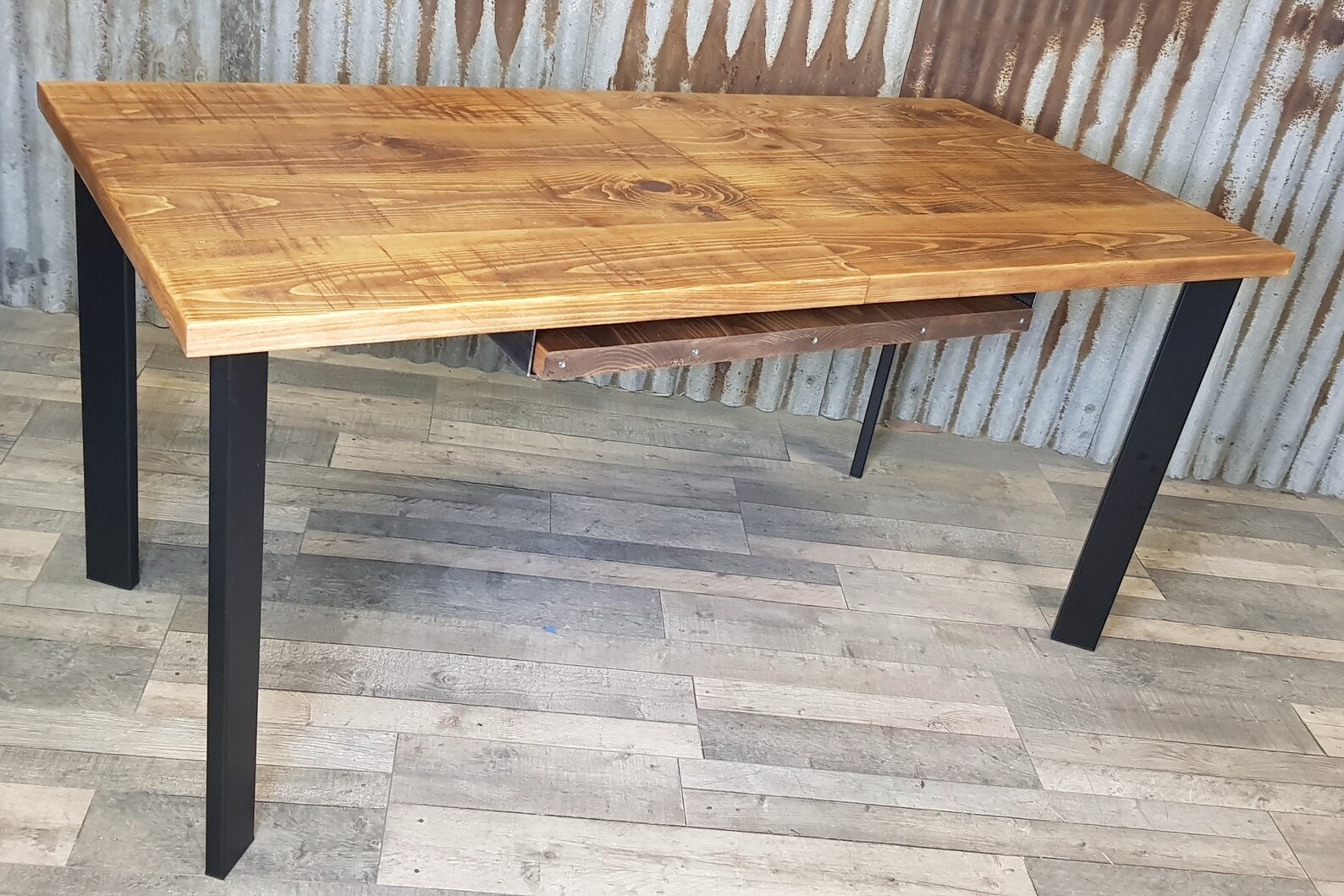 Extending Dining Table With Steel Legs Modern-industrial | Etsy UK