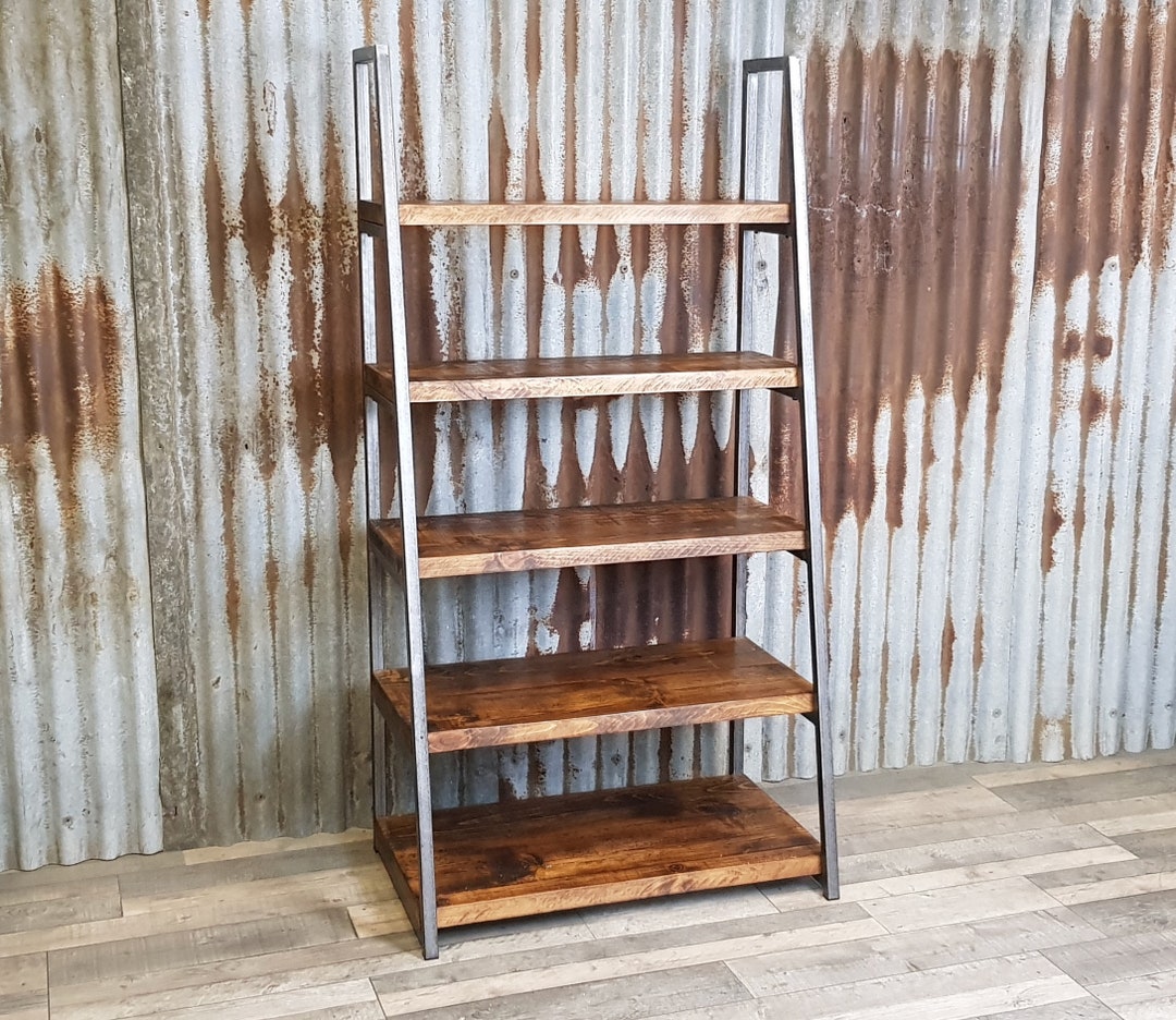 Ladder Shelving Unit, Freestanding Shelving Unit, Lean-too Bespoke ...