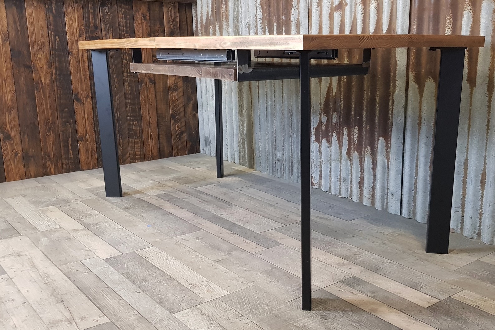 Extending Dining Table With Steel Legs Modern-industrial | Etsy UK