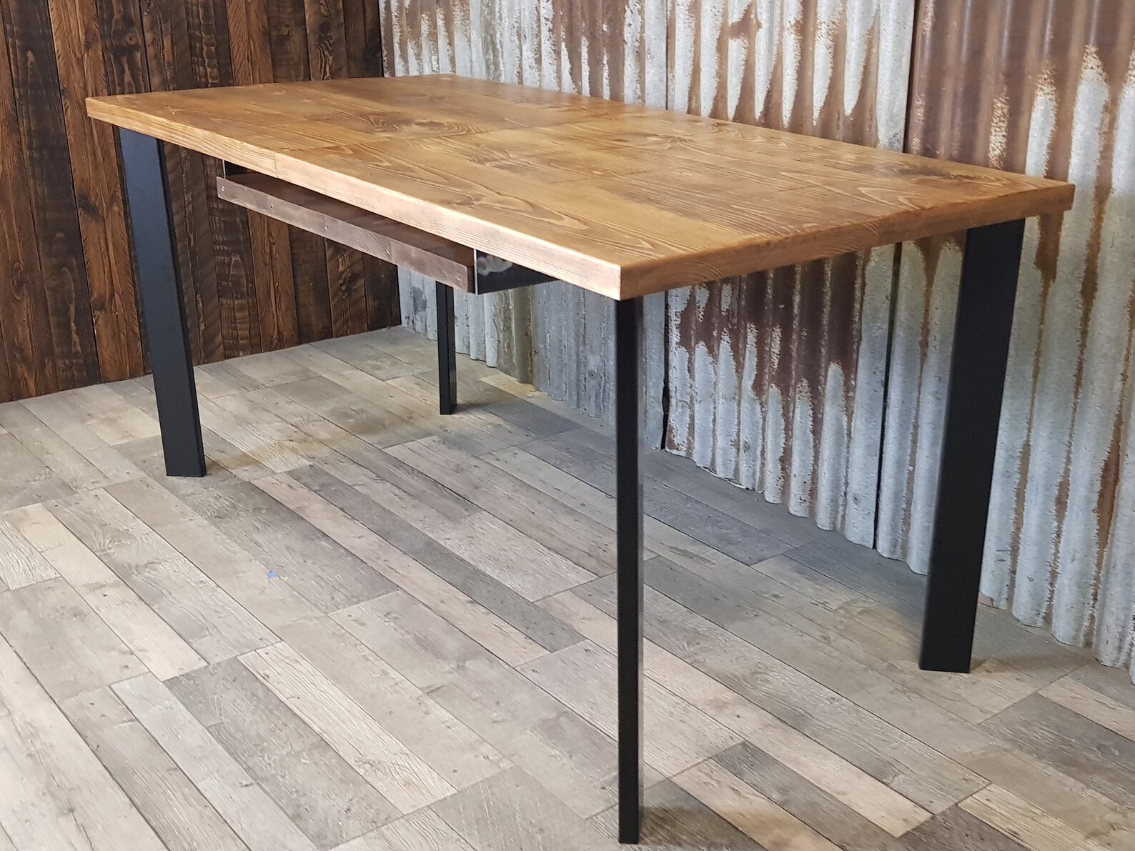 Extending Dining Table With Steel Legs Modern-industrial | Etsy UK