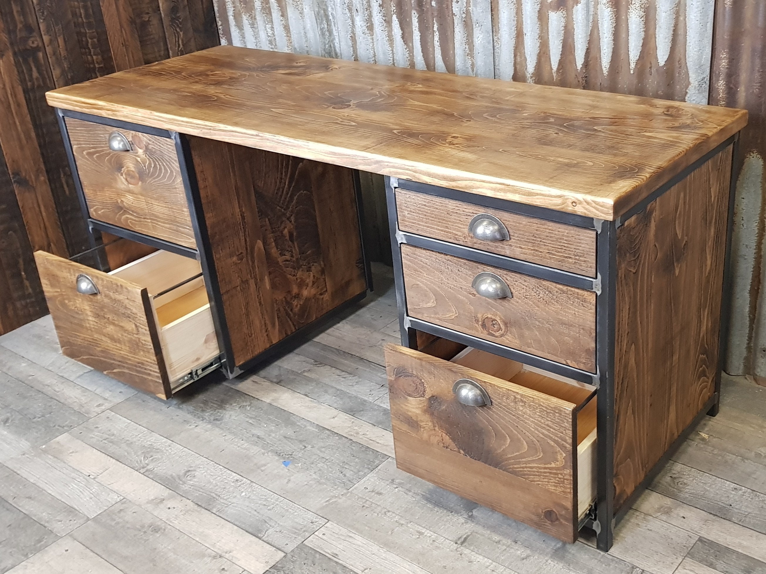 Desk With A4 Suspension File Drawer Executive Desk With - Etsy UK