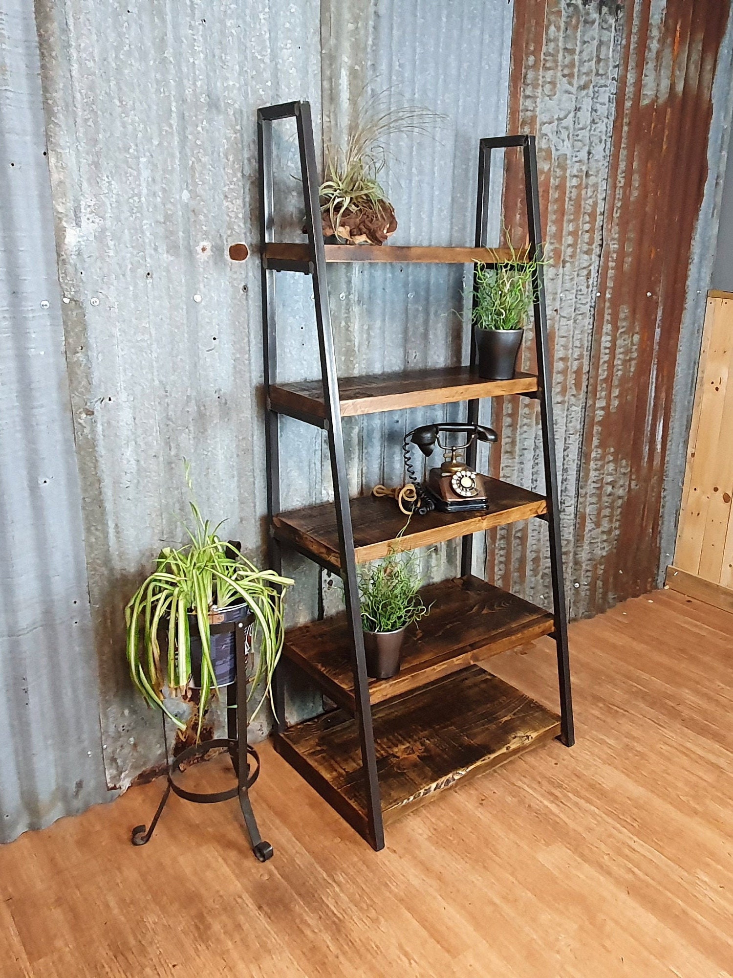 Industrial Free Standing Ladder Shelving Unit Lean To Bespoke Shelving Industrial Free Standing Ladder Shelving Unit Lean To Bespoke Shelving