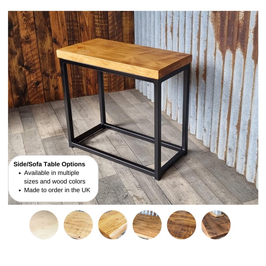 Industrial style sofa table store