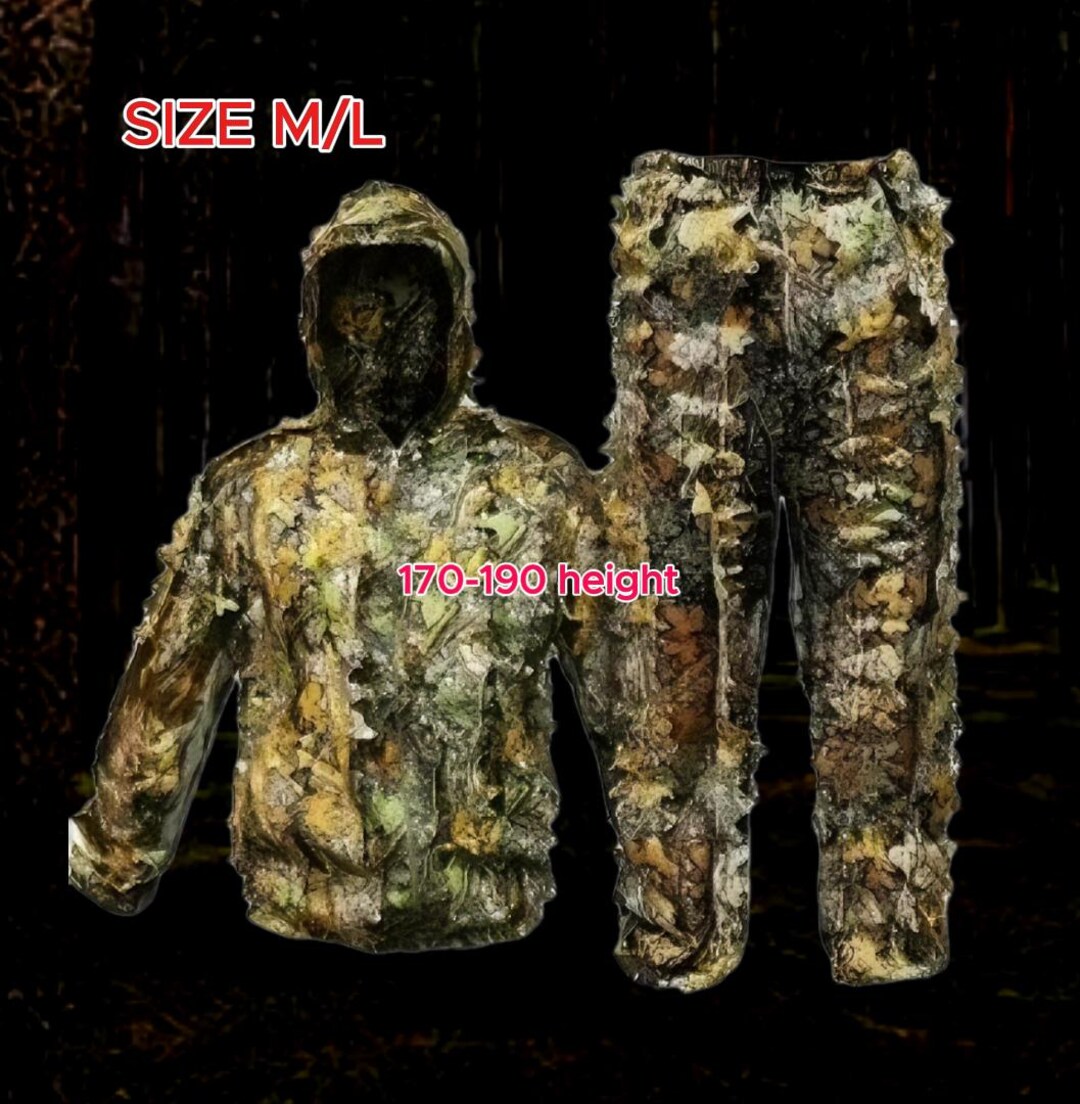 3D Leaf Camouflage for Hunting, Height 170-190, Size M/L - Etsy