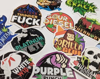 Weed Strain Sticker - Etsy