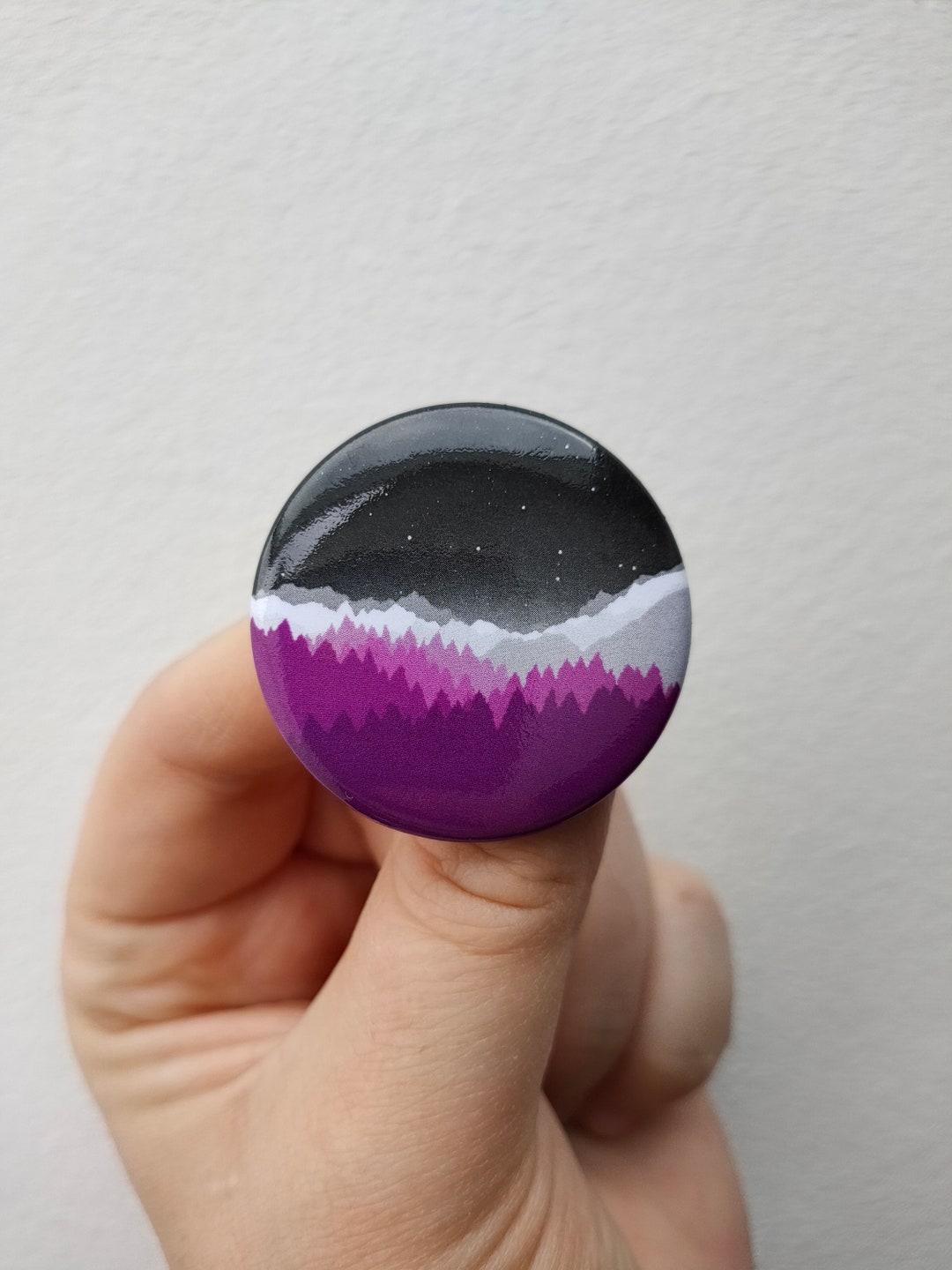 Large Asexual Pride Landscape Subtle LGBTQ Button - Etsy