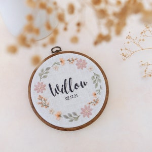 Baby Name Sign for Nursery, Customizable Embroidery Pattern for ...