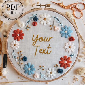 Personalized Baby Name Sign for Nursery, Customizable Hand Embroidery ...