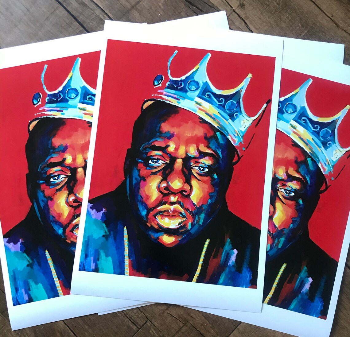 Biggie Smalls Abstract Realism Portrait 18x12 Paper Print on | Etsy