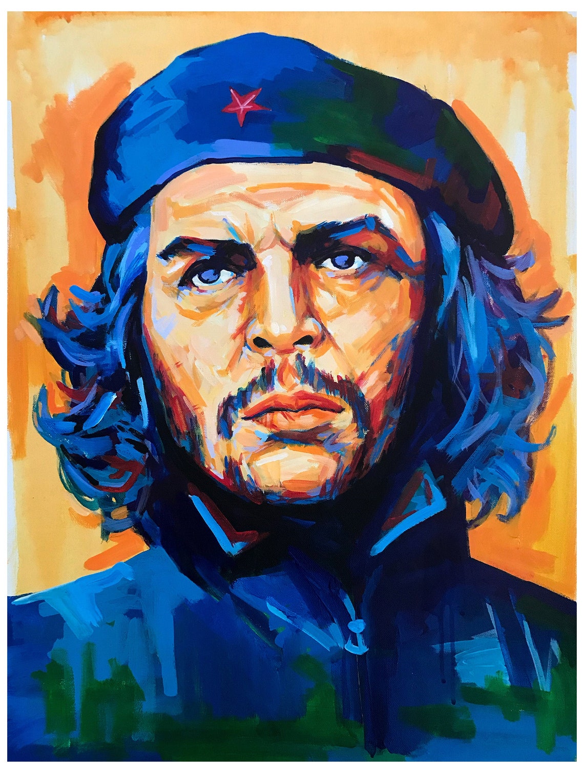Che Guevara 18x12 poster print original abstract art by | Etsy