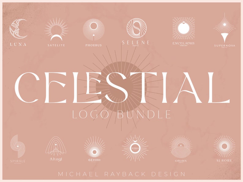 Celestial Logo Bundle - Logo Collection - Logo Template - Logo Kit ...