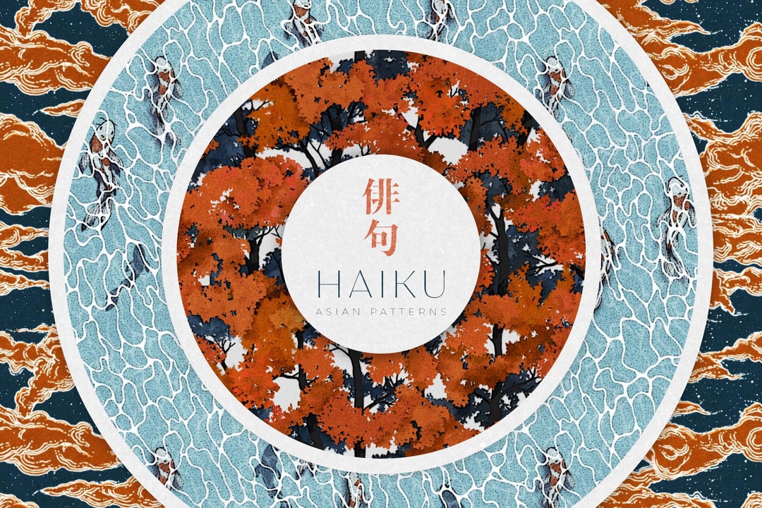 HAIKU Asian Patterns - Seamless Patterns - Japanese Patterns - Ocean ...