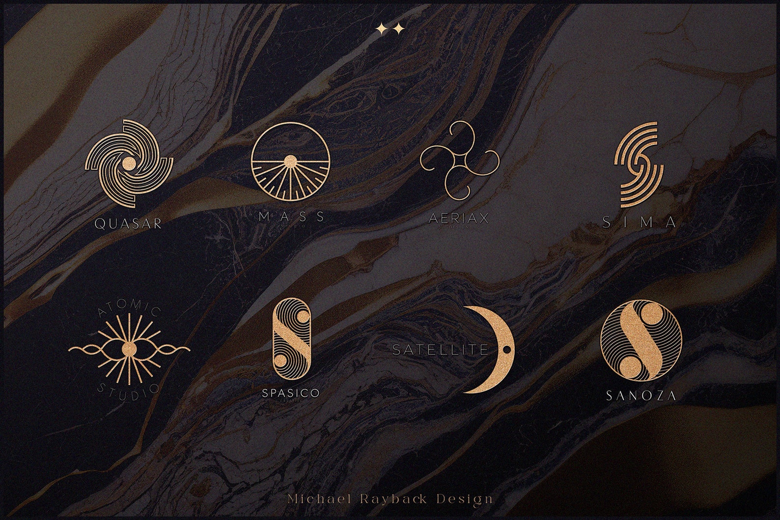 Aerial Logo Collection Classic - Celestial Logos - Custom Logo ...