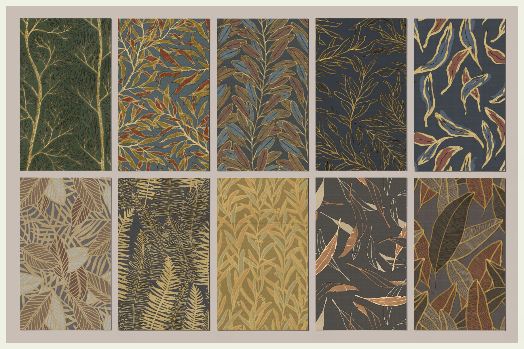 Botanical Patterns - Autumn Pattern - Floral Pattern - Seamless Pattern ...