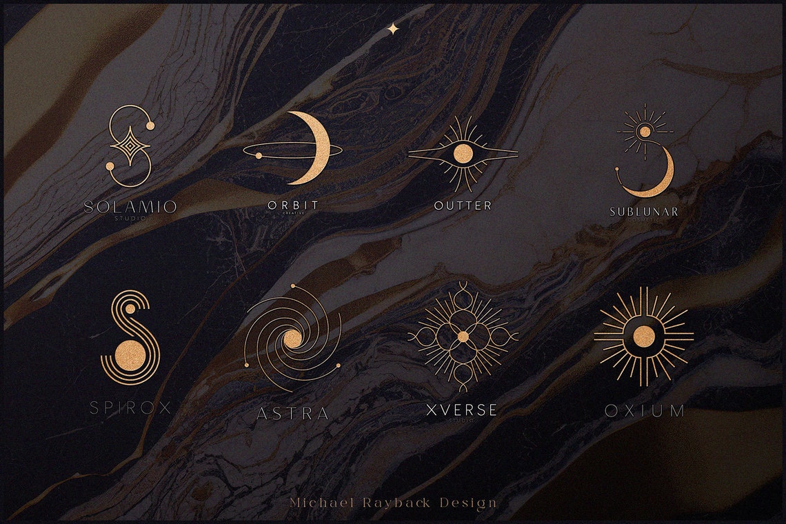 Aerial Logo Collection Classic - Celestial Logos - Custom Logo ...