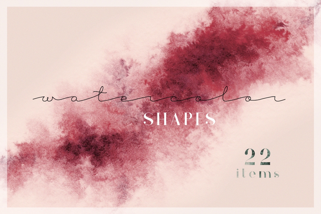 Watercolor Shapes - Watercolor Clipart - Watercolor Elements - Digital ...