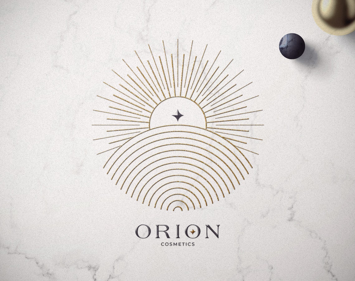 Celestial Logo Design - Custom Logo Design - Sun Logo - Minimal Logo ...