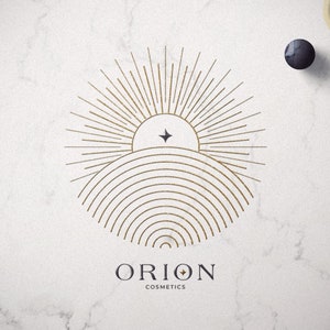 Celestial Logo Design - Custom Logo Design - Sun Logo - Minimal Logo ...