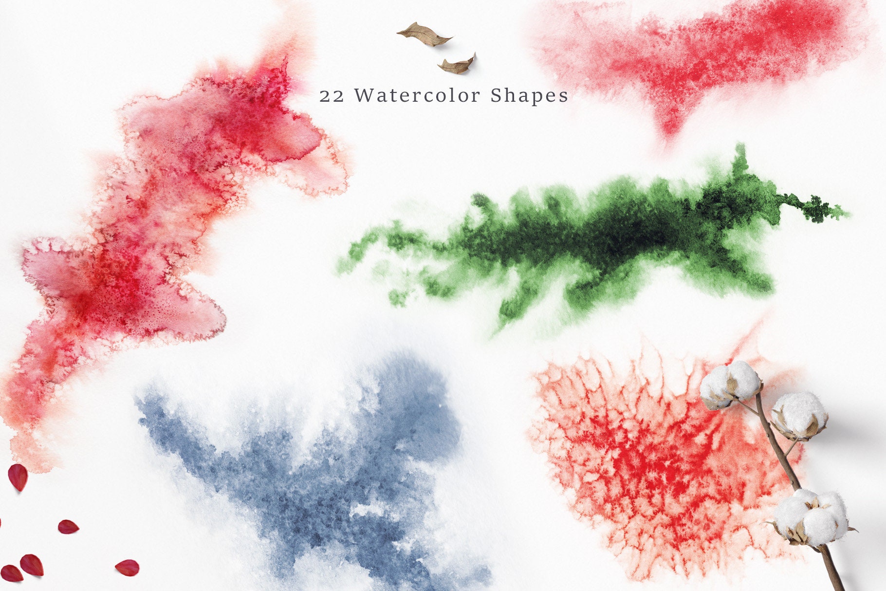 Watercolor Shapes - Watercolor Clipart - Watercolor Elements - Digital ...