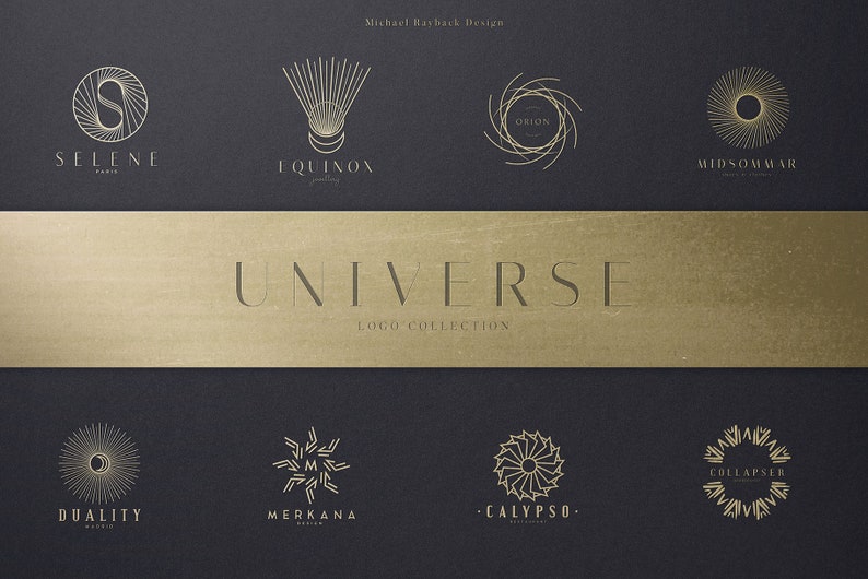 Golden Universe Logo Collection – Elegant Branding Templates - Etsy