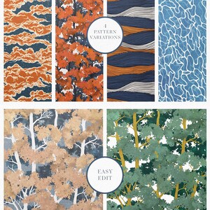 HAIKU Asian Patterns - Seamless Patterns - Japanese Patterns - Ocean ...