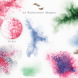 Watercolor Shapes - Watercolor Clipart - Watercolor Elements - Digital ...
