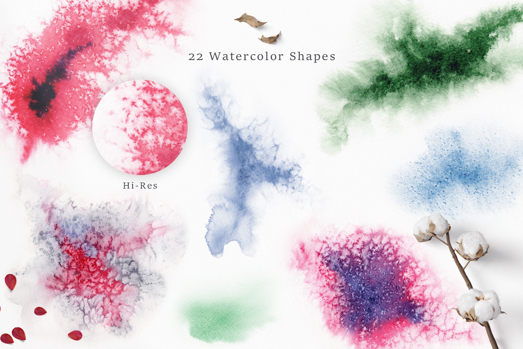 Watercolor Shapes - Watercolor Clipart - Watercolor Elements - Digital ...