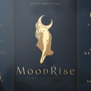 Celestial Logo Bundle - Logo Collection - Logo Template - Logo Kit - Branding - Golden Logo ...