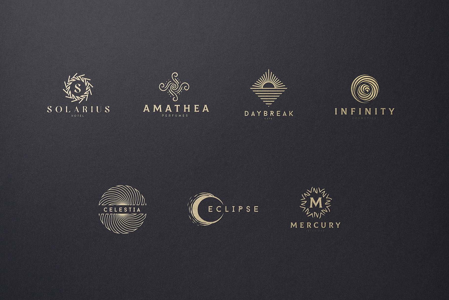 Golden Universe Logo Collection – Elegant Branding Templates - Etsy