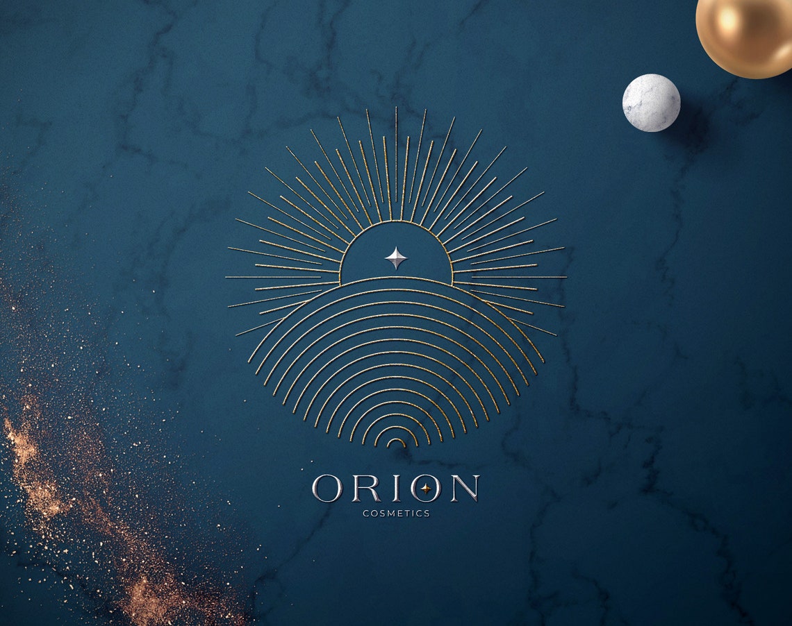 Celestial Logo Design Custom Logo Design Sun Logo Minimal Logo Elegant ...