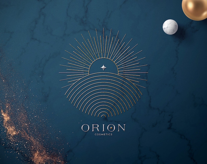 Celestial Logo Design Custom Logo Design Sun Logo Minimal Logo Elegant ...