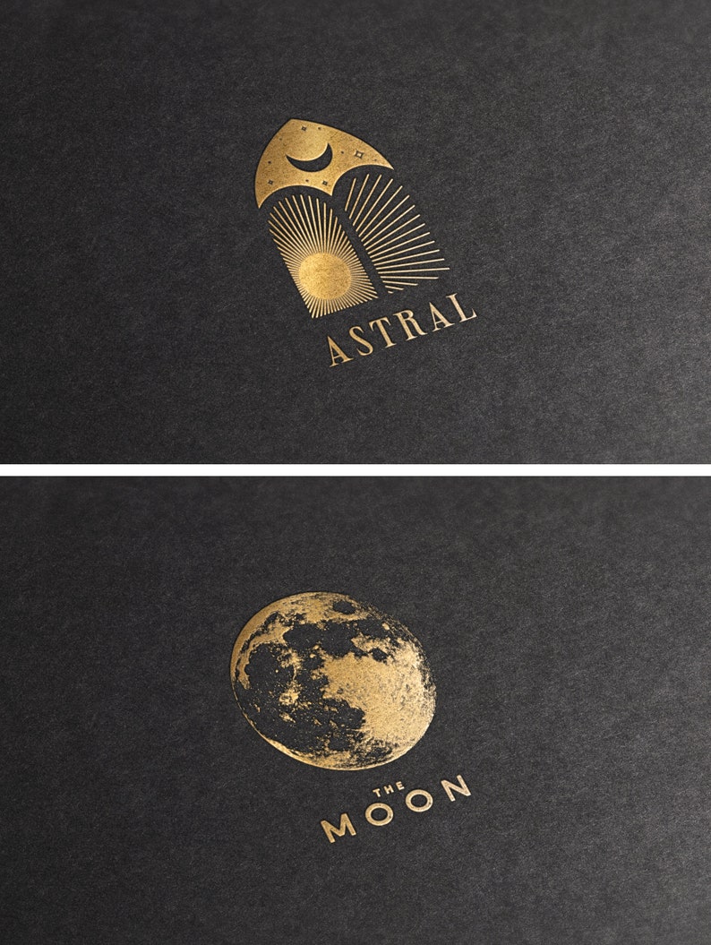 Celestial Logo Collection - Space Logo - Cosmic Elements - Star Logo ...