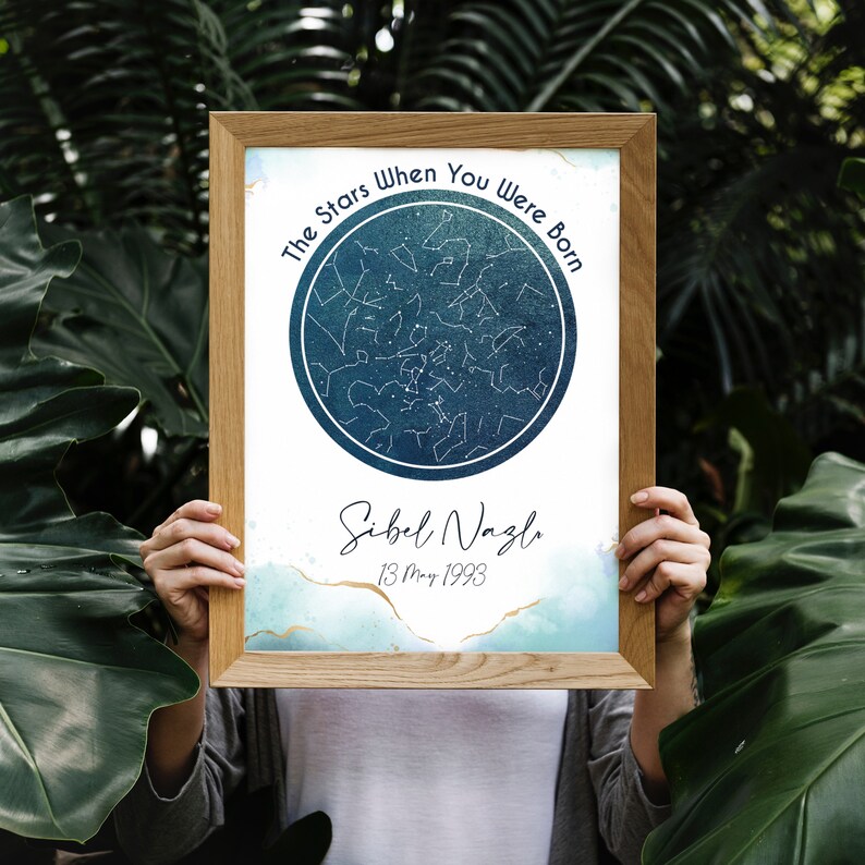 Custom Star Map Date Anniversary Print Star Map Birth - Etsy