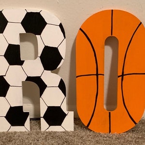 Sport Theme Letters, Wall Letters, Personalized Letters, Kids Decor ...