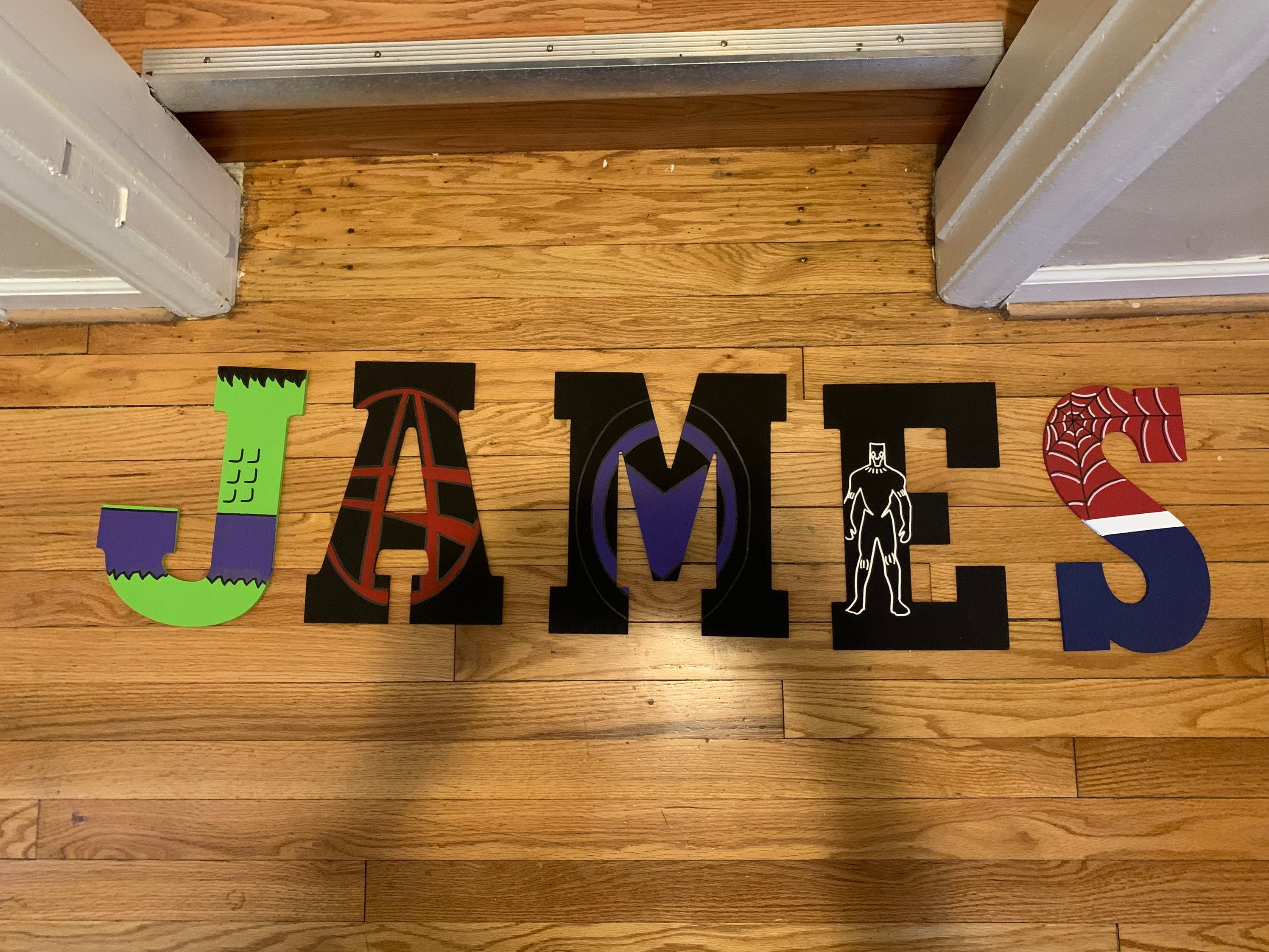 Superhero Theme Letters Wall Letters Wood Letters - Etsy