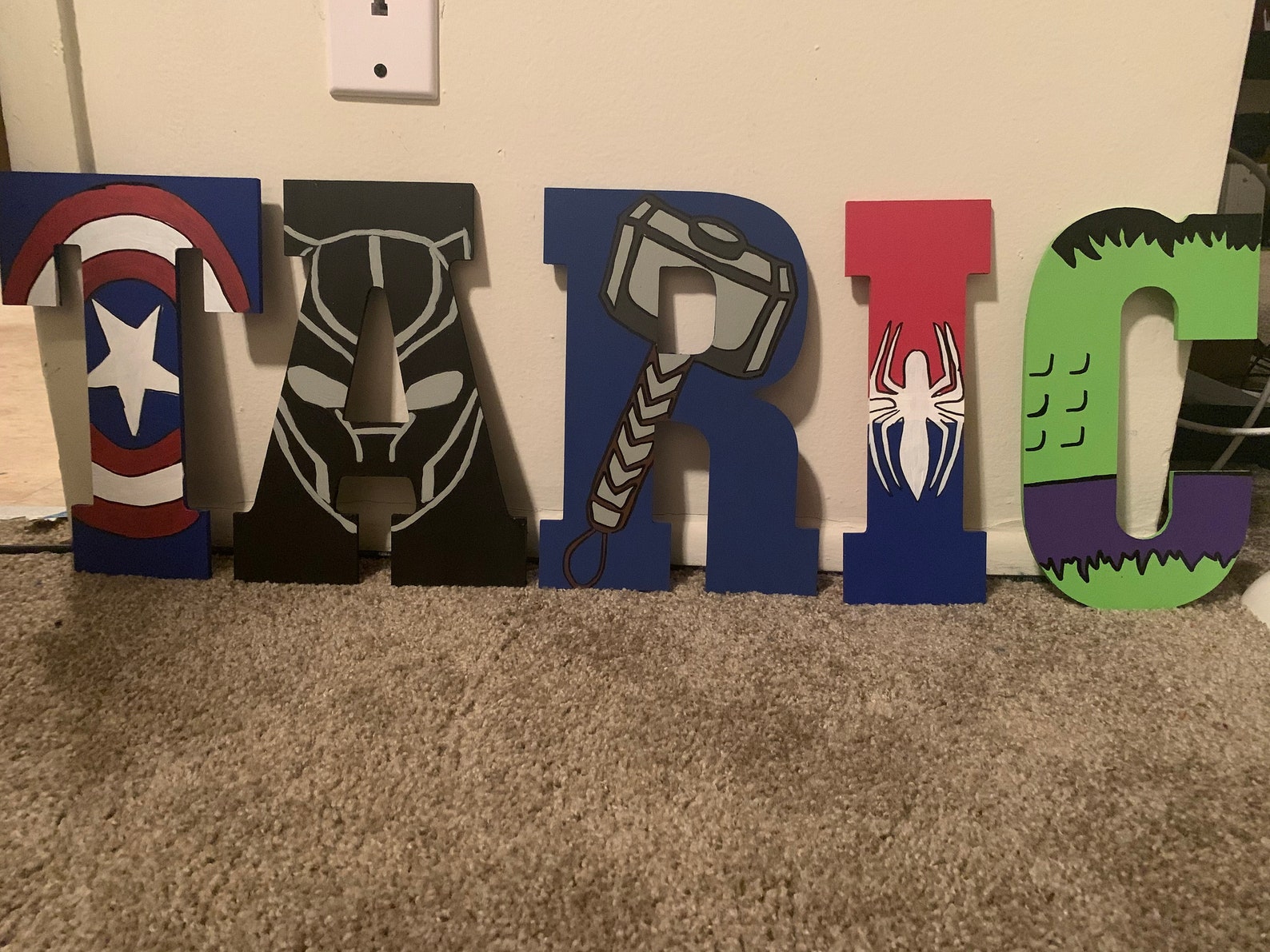 Superhero Theme Letters, Wall Letters, Wood Letters, Personalized ...