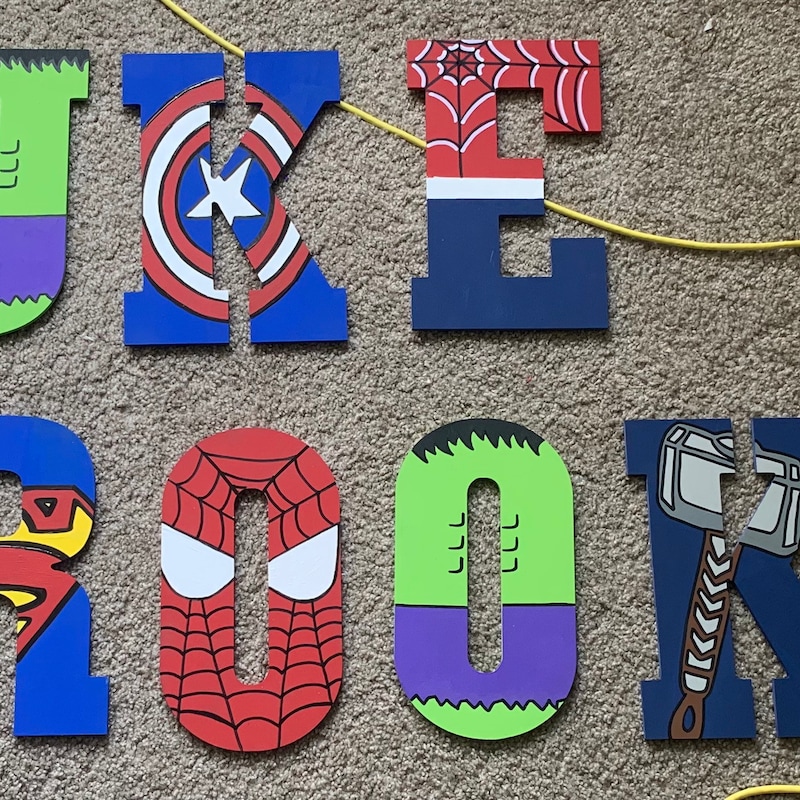 Superhero Letters - Etsy