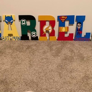 Superhero Theme Letters, Wall Letters, Wood Letters, Personalized ...