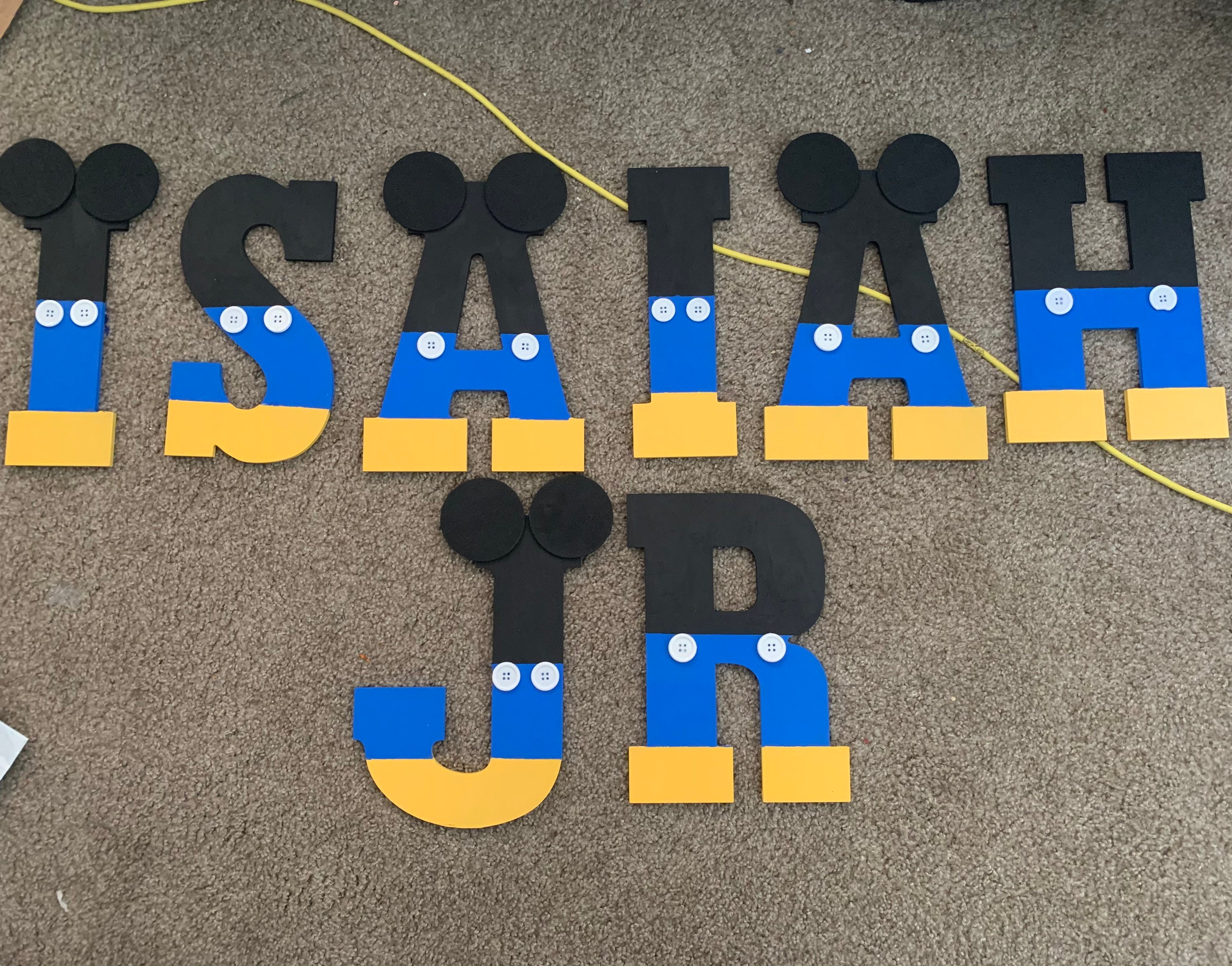 Minnie & Mickey Mouse Inspired Theme Letters Disney Wooden | Etsy
