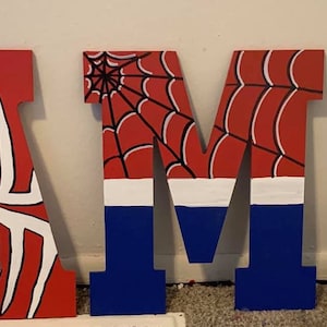 Spider-man Inspired Theme Letters, Wall Letters, Wood Letters ...