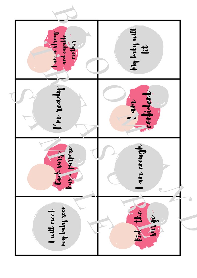 Positive Birth Affirmation Cards - Etsy