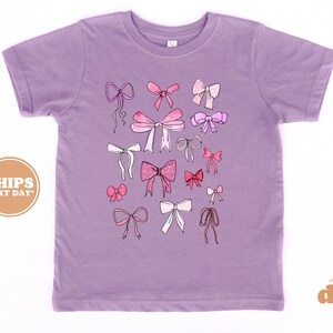 Toddler T-shirt Group of Cute Ribbons Kids Retro Tshirt Retro Natural ...