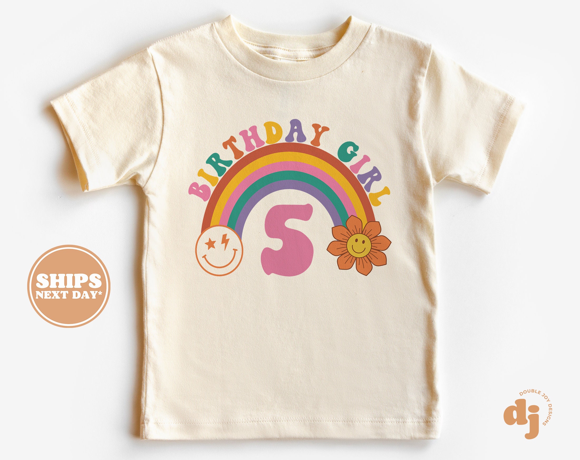 5th Birthday Toddler Shirt Rainbow Girls 5th Birthday Shirt - Etsy