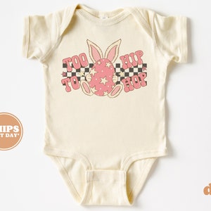 Kids Easter Shirt Too Hip to Hop Pink Kids Retro Tshirt Easter Retro ...