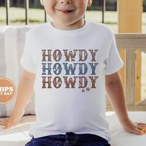 Toddler T-shirt - Howdy Howdy Howdy Kids Retro Tshirt - Western Retro ...