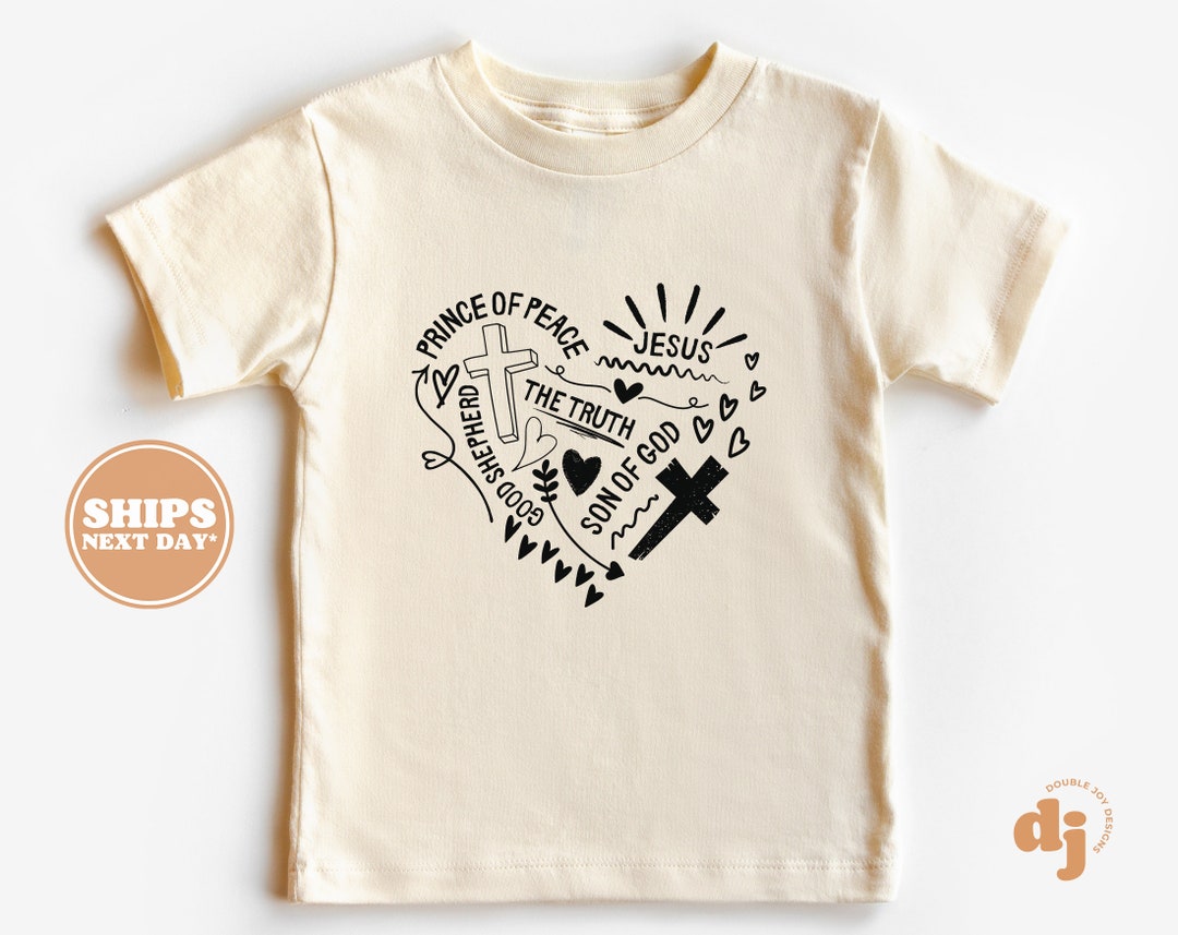 Christian Shirts for Kids Jesus Shirt Heart Shaped Jesus the Truth ...