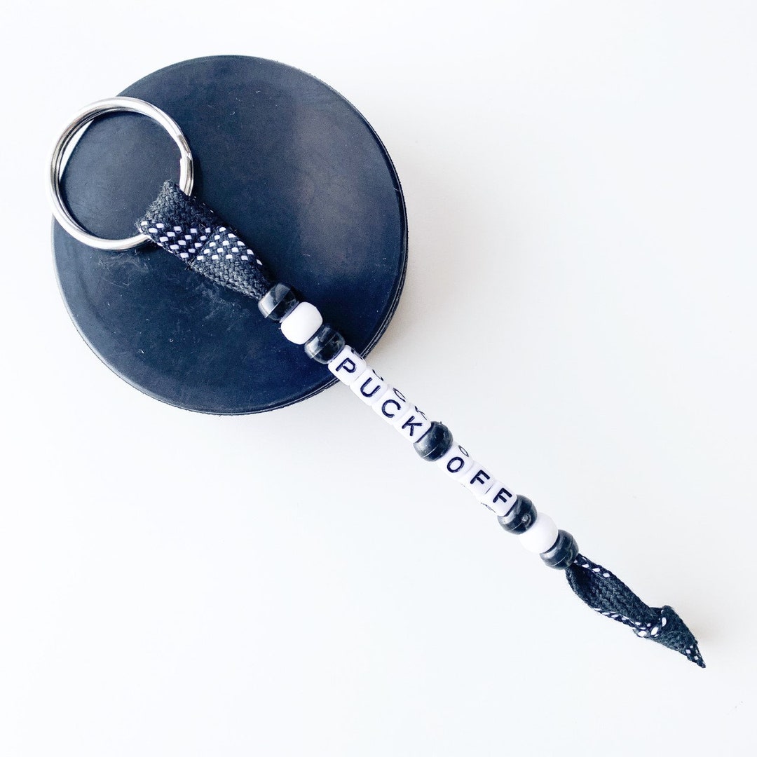 Hockey Lace Keychain / Puck off Keyring / Hockey Team Gift / Novelty ...